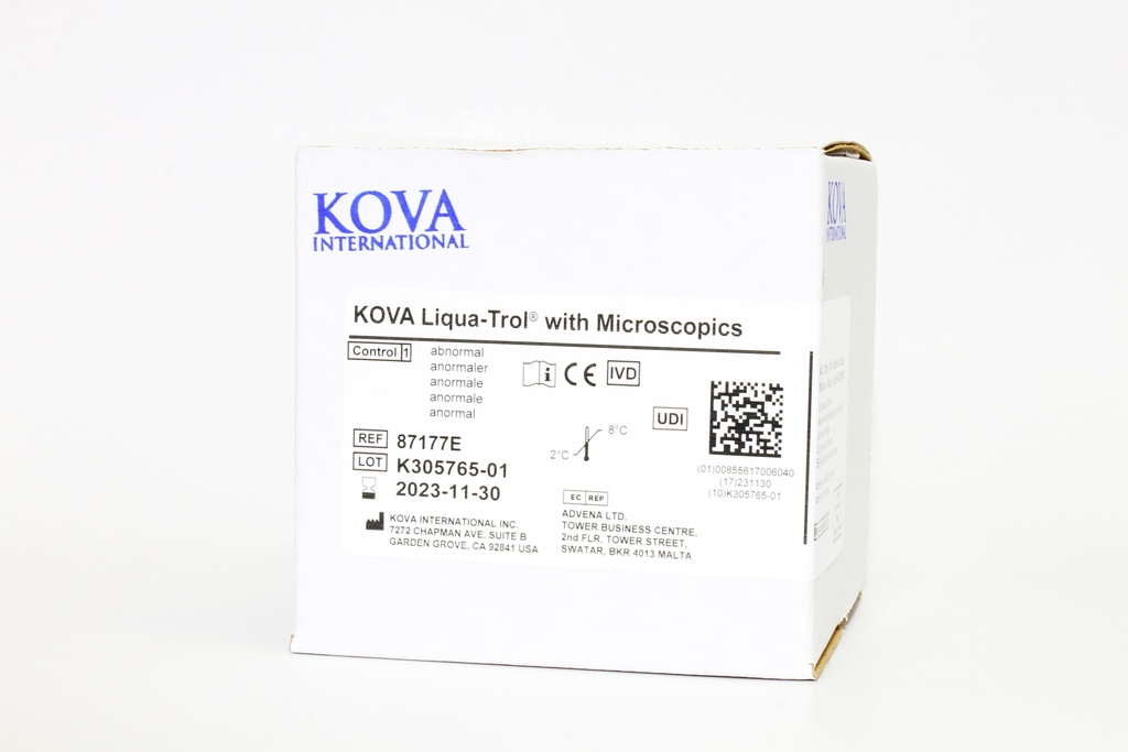 Control Uroanálisis Kova Liqua Trol Nivel 1 (Anormal). Kova Intl (USA ...