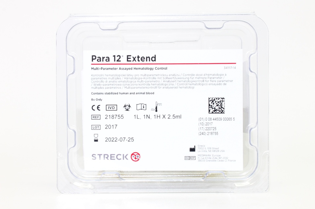 Control Hematología Para 12 Extend. 3 Niveles . Streck (USA). | Labcare ...