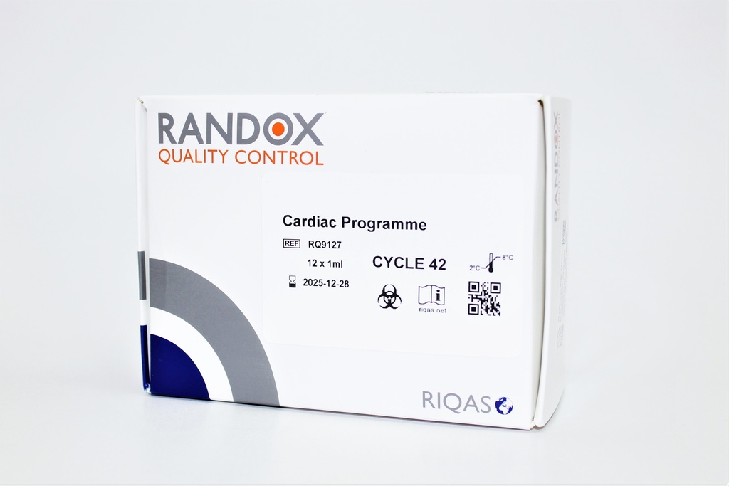 Control de Calidad Externo RIQAS Cardiaco Liofilizado. 2 Mensurandos ...