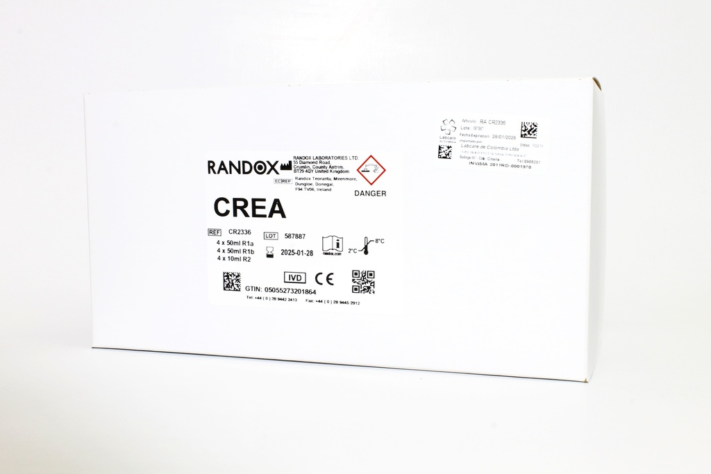 Reactivo para Creatinina Enzimática. Randox (UK). | Labcare de Colombia ...